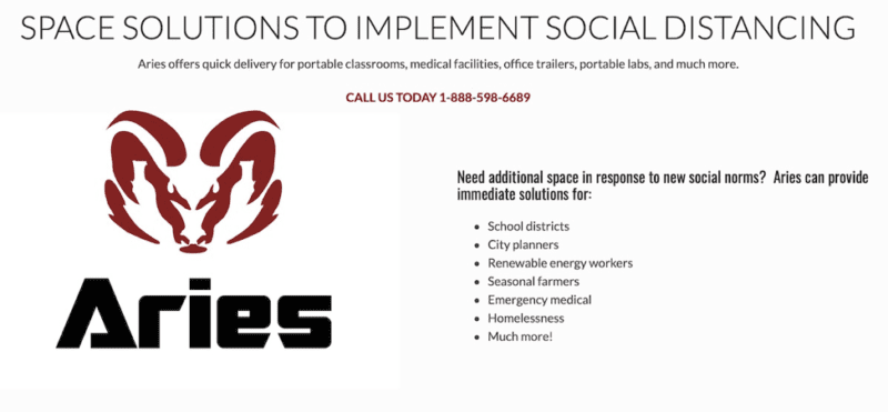 Aries Offers Temporary Housing to Renewable Energy Workers and Seasonal ...